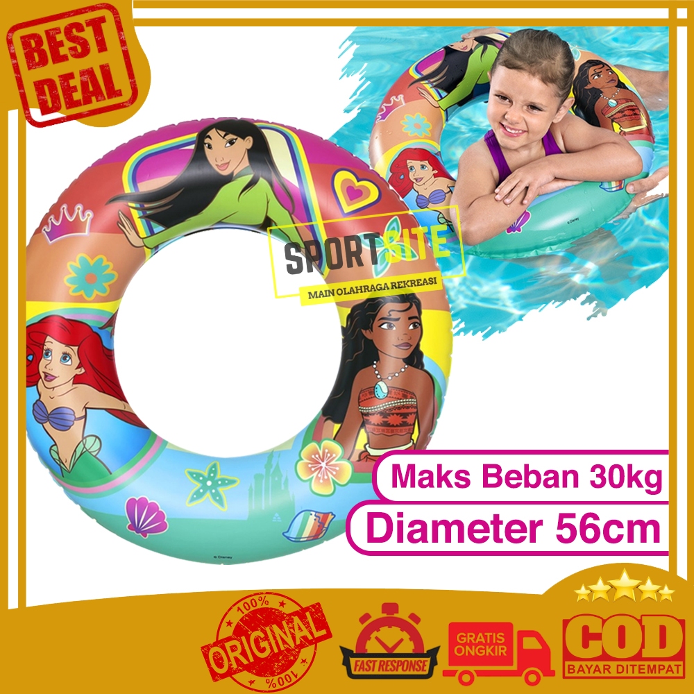Jual Bestway Disney Princess Swim Ring 56cm Floating Tube Ban Bulat ...