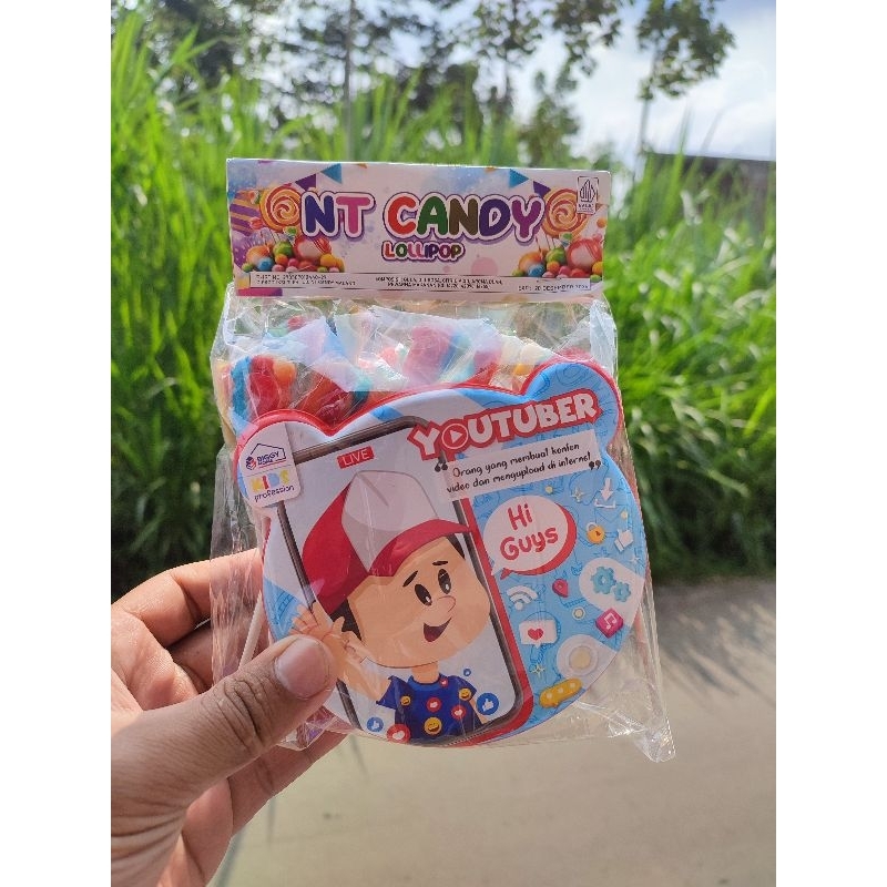 Jual permen lollipop viral mickro kaki hadiah tepak makan isi 20 pcs ...