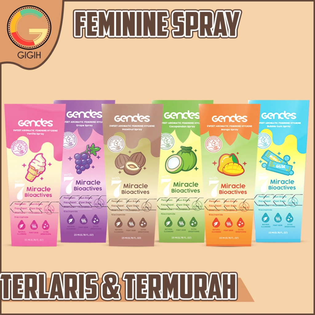 Jual GENDES FEMININE CARE SPRAY 23ML ( COCOPANDAN / BUBBLE GUM / GRAPE ...