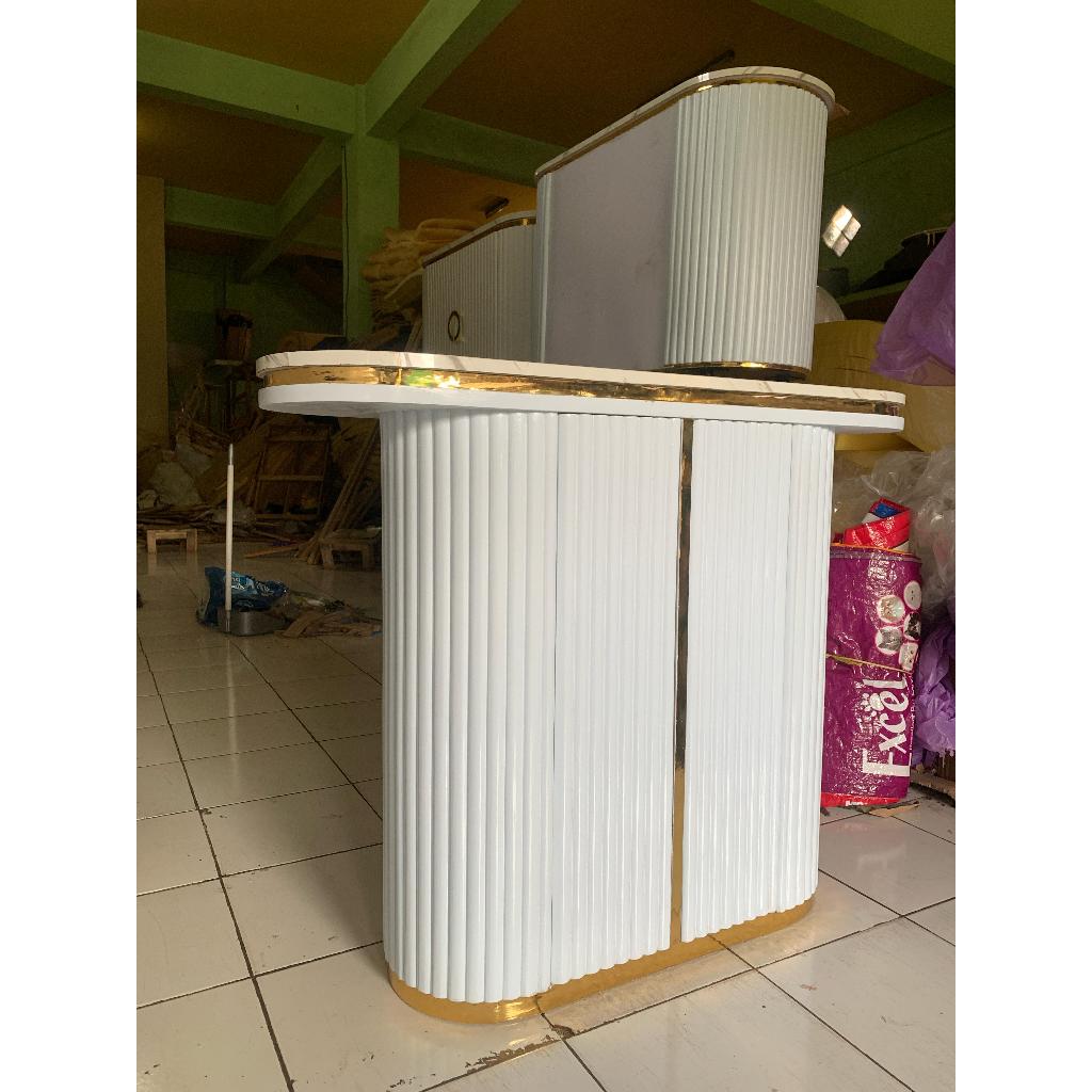 Jual Buffet TV Kayu Pinus Duco Putih 100x80cm - Lemari Modern Custom ...