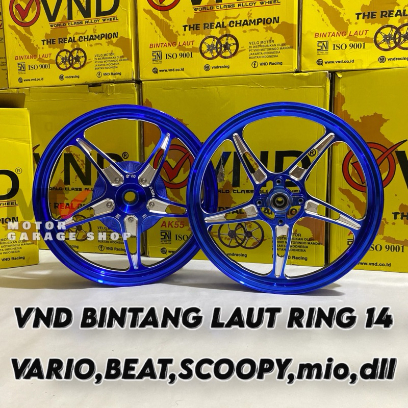 Jual Velg VND Bintang laut ring 14 vario 125/150 beat fi beat street scoopy spacy genio mio uk 1 ...