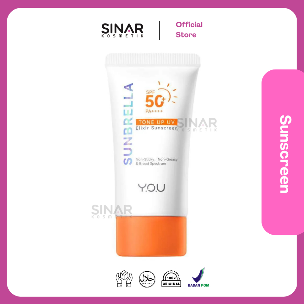 Jual Y.O.U Sunbrella Tone Up Sunscreen UV elixir SPF 50 PA+++ YOU ...