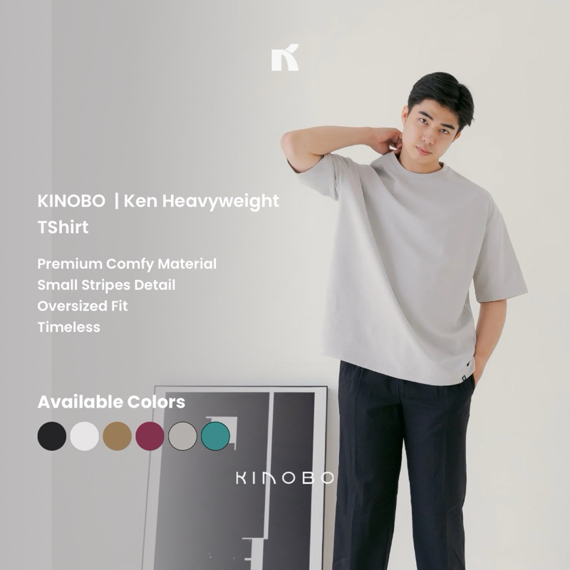 Jual KINOBO | Ken Heavyweight Oversized T-shirt - Kaos Polos Premium ...