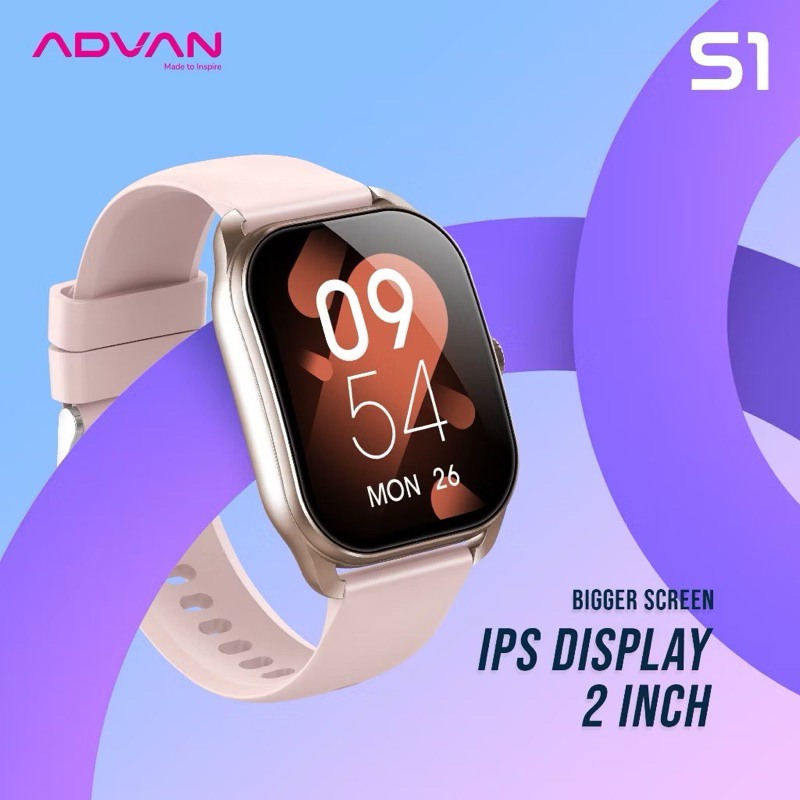 Jual ADVAN Smartwatch S1|S1V2| SE IPS 2.01” Curve Display | Ai Voice ...