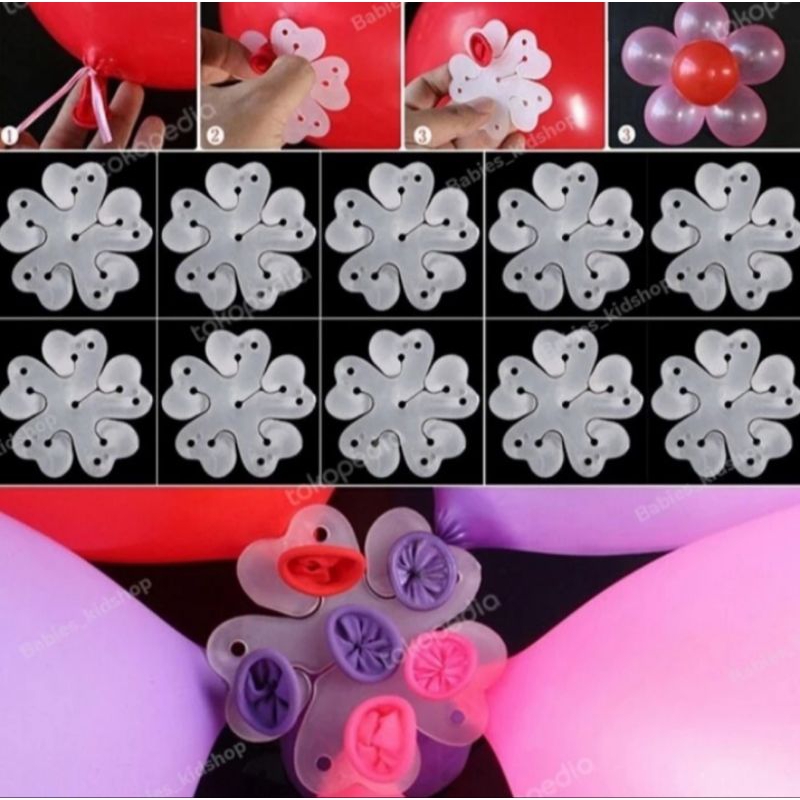 Jual Klip Balon Bentuk Balon / Pengait Balon Bentuk Bunga / Klip Balon ...