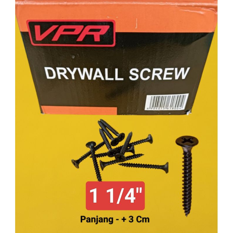 Jual (50 Pcs) SEKRUP 1 1/4" In SEKRUP 3 CM SEKRUP GYPSUM KAYU DLL PAKU ...