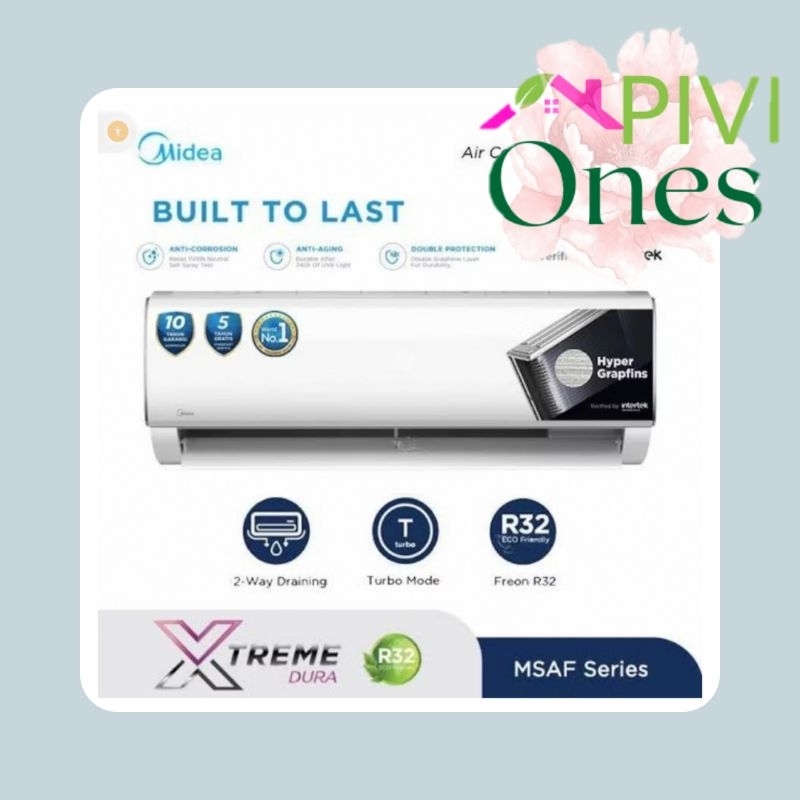 Jual Midea AC MSAF Series HyperGrapfins Low Voltage Gold Fin Wall ...