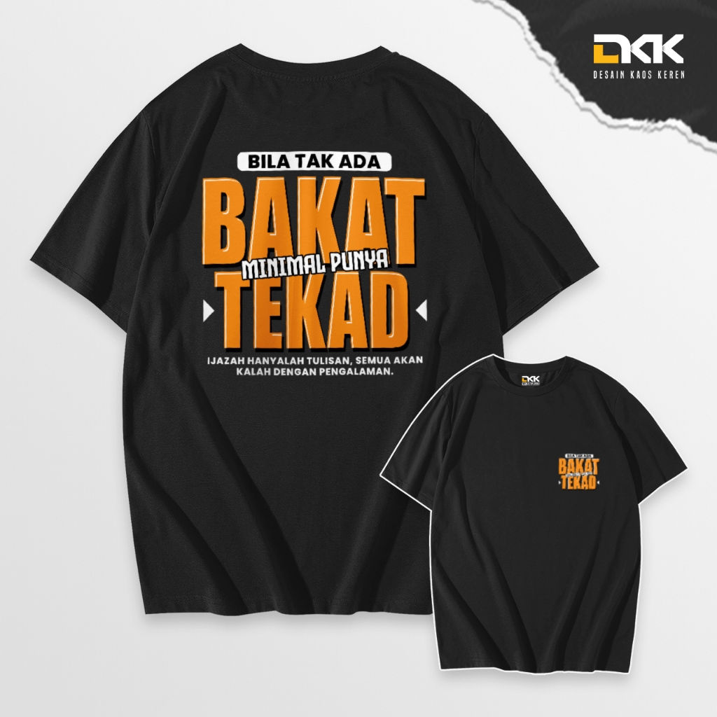 Jual Desain Kaos Keren - Desain Minimal Punya Tekad - Kaos Kata-Kata ...