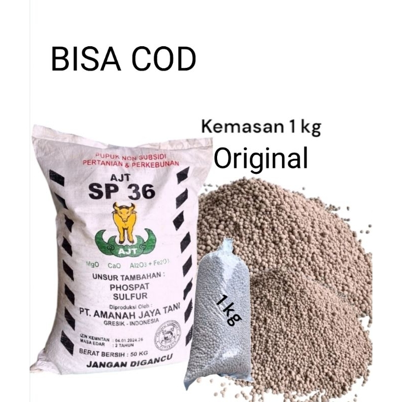 Jual Pupuk SP-36 Original kemasan 1 kg pupuk Peyubur tanaman | Shopee ...