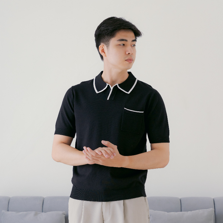 Jual EMERSON POLO SHIRT (BLACK) | BAJU POLO SHIRT PRIA (HITAM) | Shopee ...