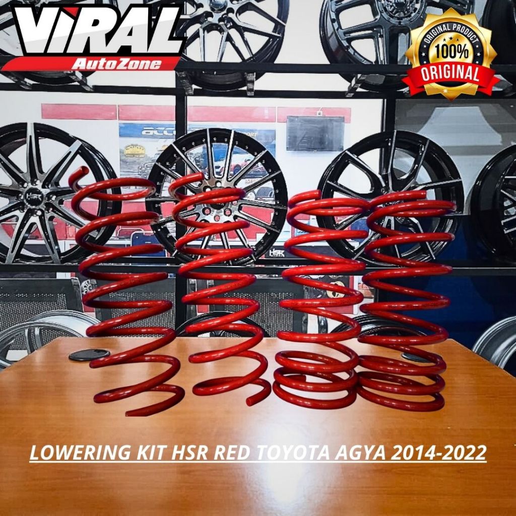 Jual LOWERING KIT HSR RED TOYOTA AGYA 2014-2022 / PER CEPER UNTUK MOBIL ...