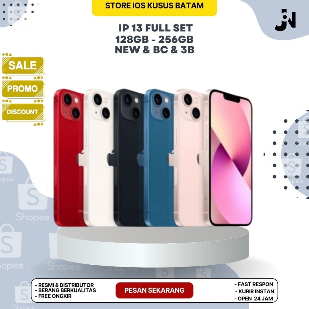 Jual IP 13 FULL SET 128GB - 256GB / BC & 3B | Shopee Indonesia