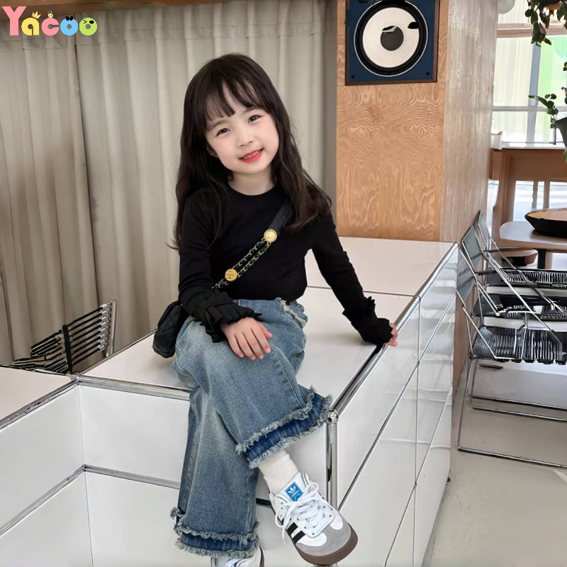 Jual Yacoo Setelan Anak Perempuan Setelan Jeans Lengan Panjang Hitam ...