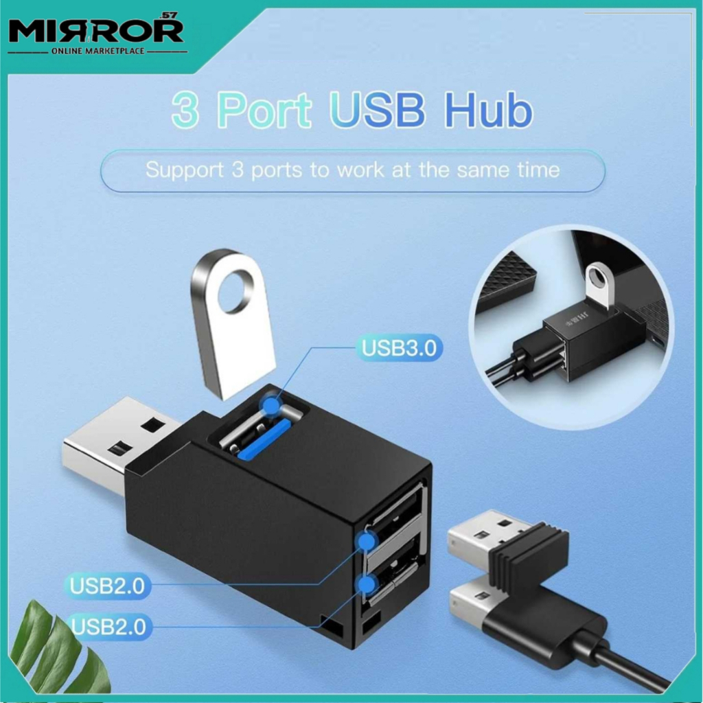 Jual Mini USB Hub Super Speed USB 3.0 3 Port | Shopee Indonesia