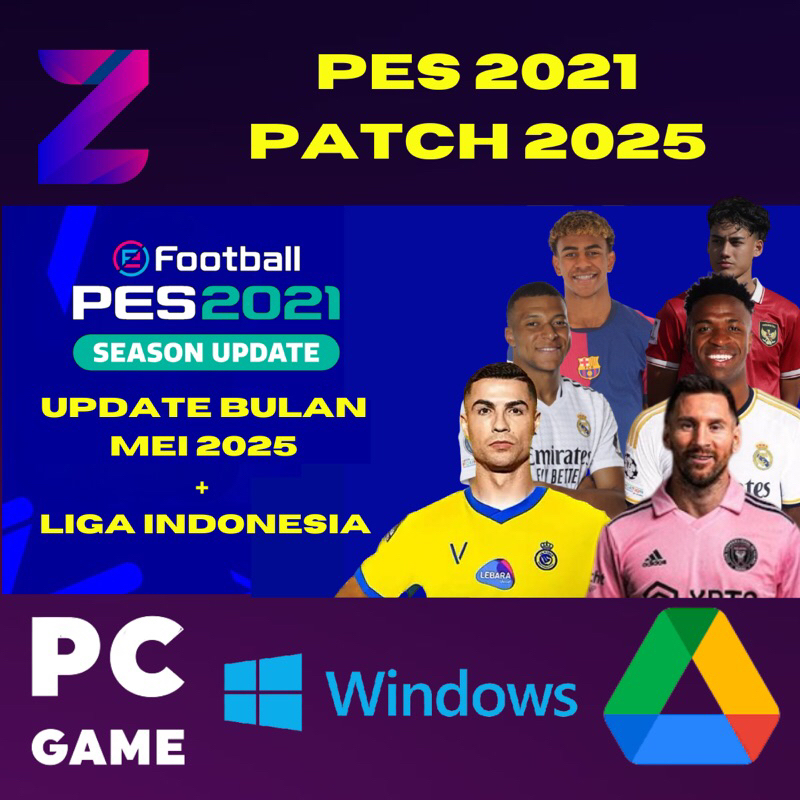 Jual PES 2021 PATCH 2025 Update Terbaru Liga 1 Bri Timnas / Game PES ...