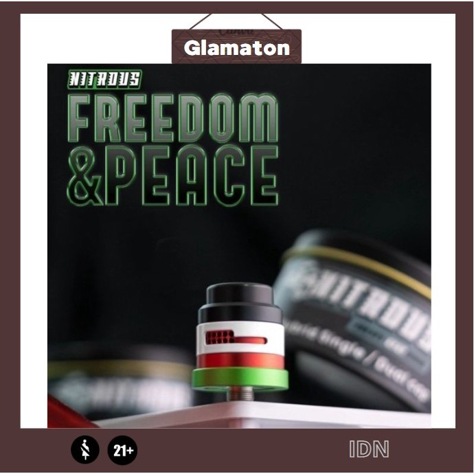 Jual RDA NITROUS FREEDOM & PEACE EDITION DUAL CAP 22MM AUTHENTIC BY ...