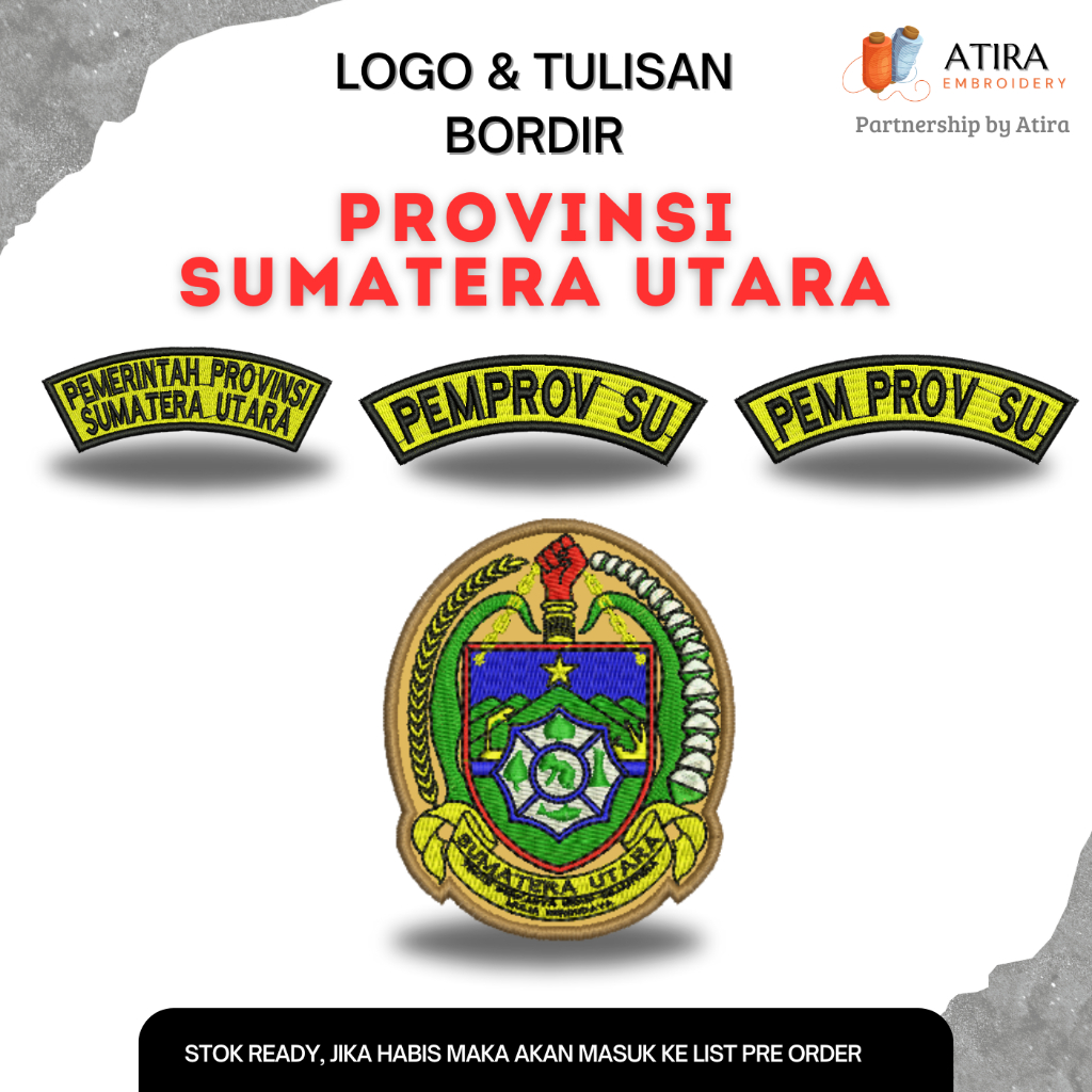 Jual LOGO & TULISAN BORDIR PEMPROV SUMATERA UTARA ( SUMUT ) | Shopee ...