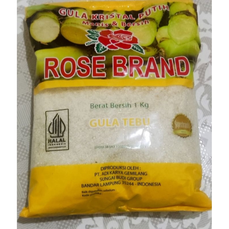 Jual gula pasir rose brand kuning gula kristal putih gula rosebrand ...