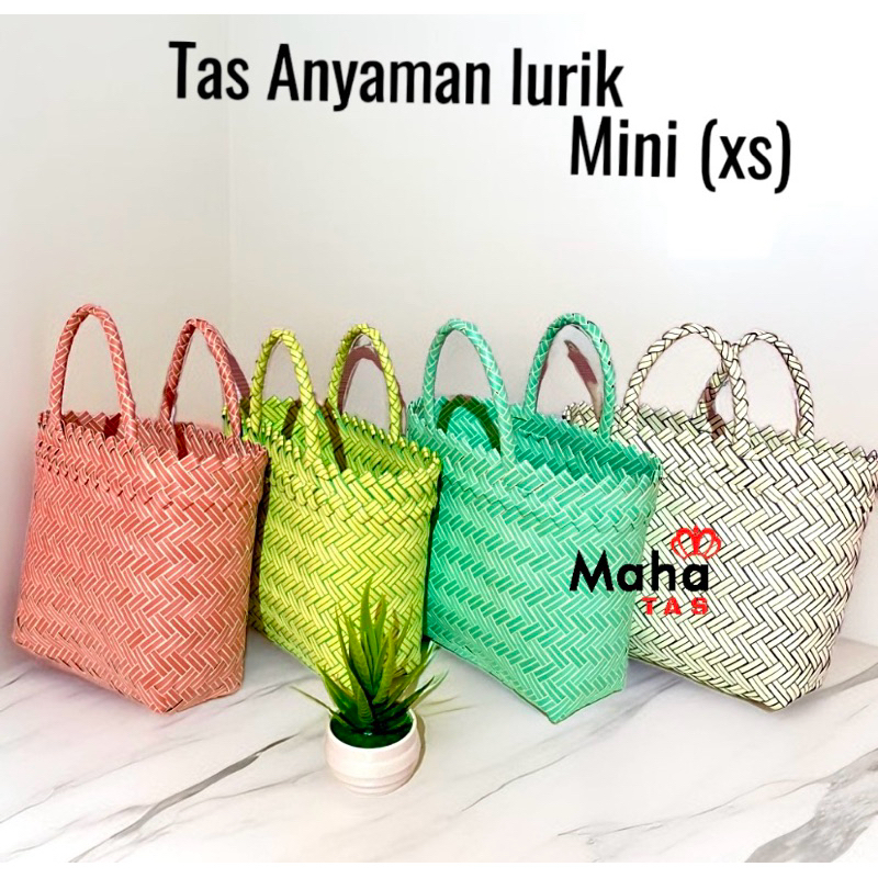 Jual Tas Anyaman plastik lurik(xs)mini/tas berkat/tas belanja/tas ...