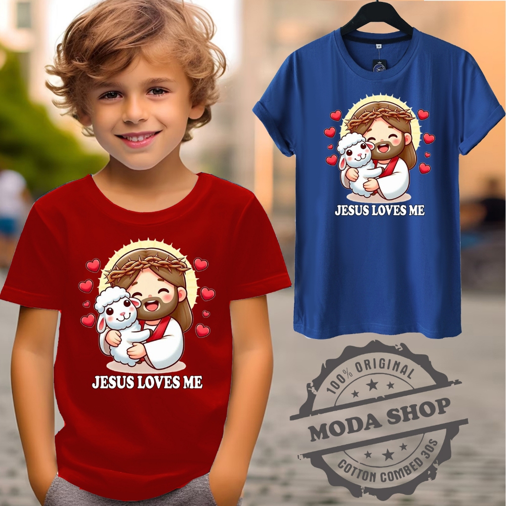 Jual KAOS ROHANI JESUS LOVE ME 01 / KAOS ROHANI PASKAH KRISTEN DAN ...