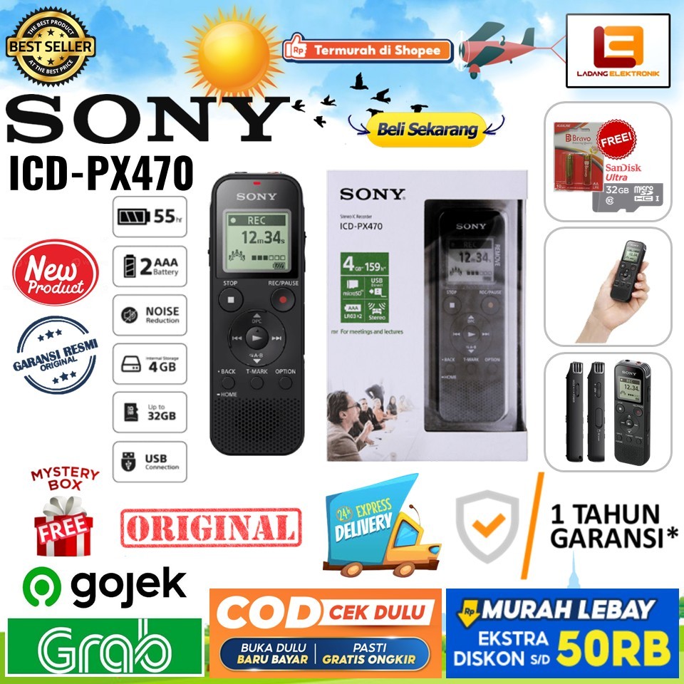 Jual Sony ICD-PX470 Voice Recorder Perekam suara - SONY ICD-PX470 ...