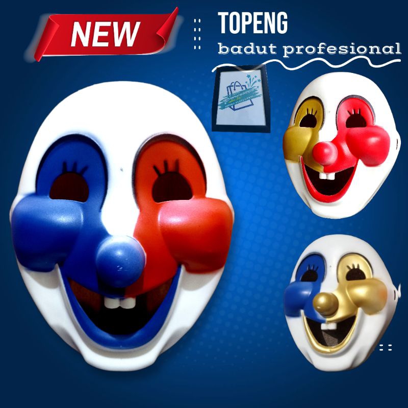 Jual topeng badut profesional, topeng badut warna, topeng badut ...