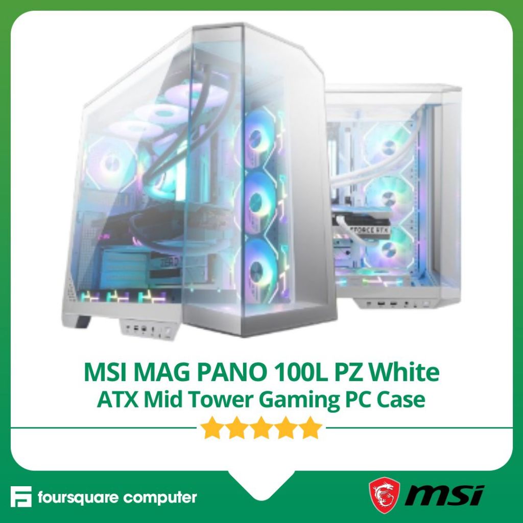Jual MSI MAG PANO 100L PZ White ATX Mid Tower Gaming PC Case Casing ...