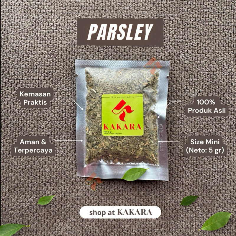Jual KAKARA - Parsley bubuk / Parsley kering / Parsley flakes 5 gram ...