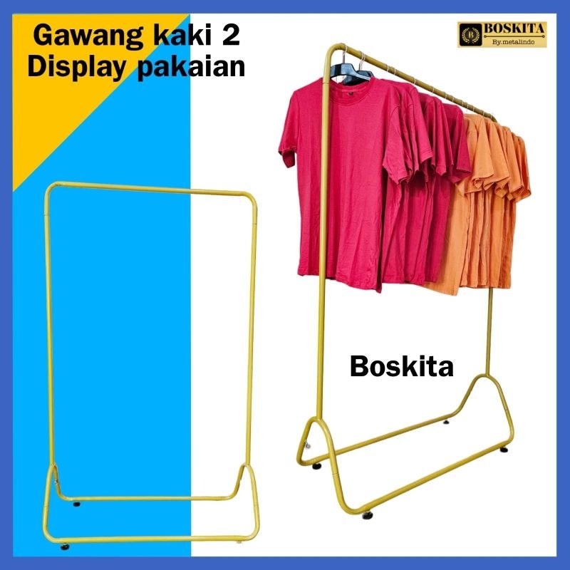 Jual Gawang baju kaki 2 gantungan gawang baju gawang display baju ...
