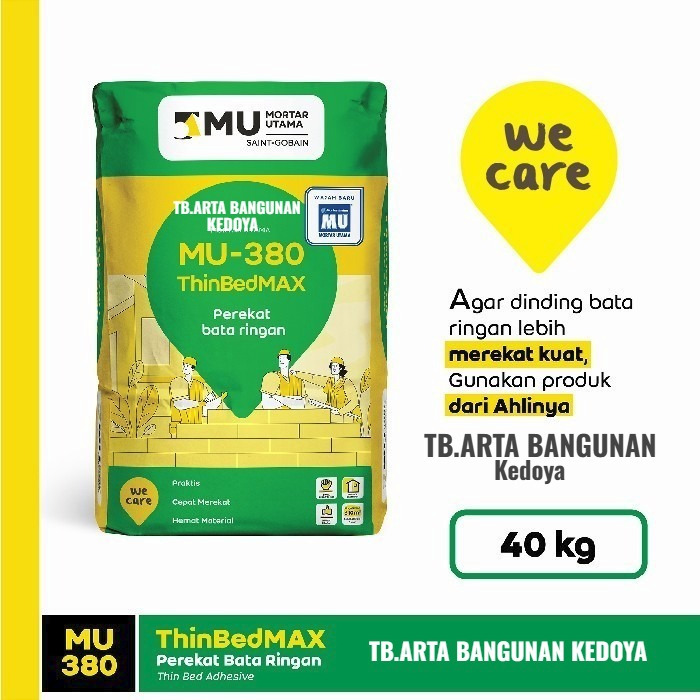 Jual Mortar Utama (MU) 380 ThinBedMAX Perekat Bata Ringan - 40Kg ( Zak ...