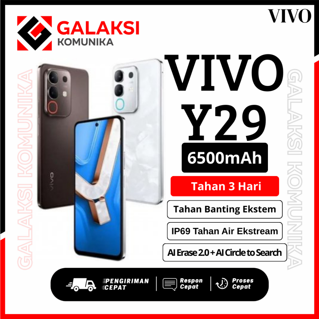Jual Vivo Y29 NFC 6500mAh + Y28 NFC 6000mAh. Garansi Resmi 8/256 + 8/128 + 6/128 Extended Ram Up ...
