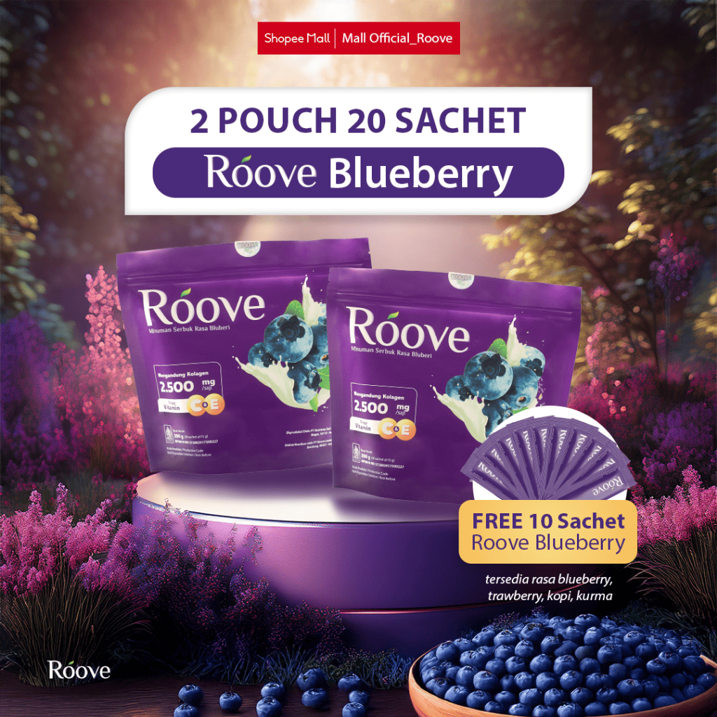 Jual Roove Collagen Drink 50 Sachet (2 Pouch Free 10 Sachet) | Shopee ...