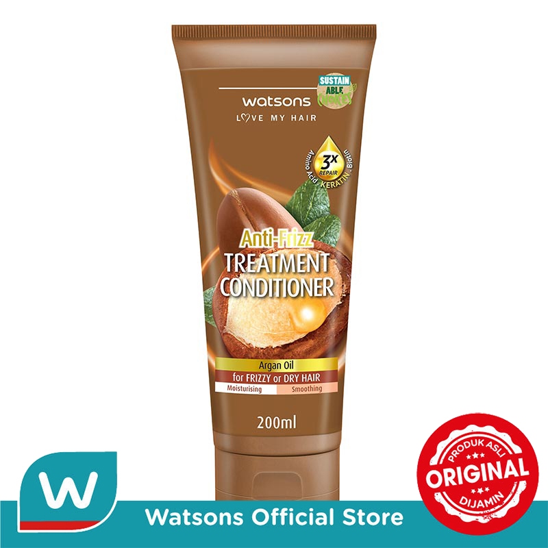 Jual Watsons Argan Oil Anti-Frizz Treatment Conditioner 200ml | Shopee ...