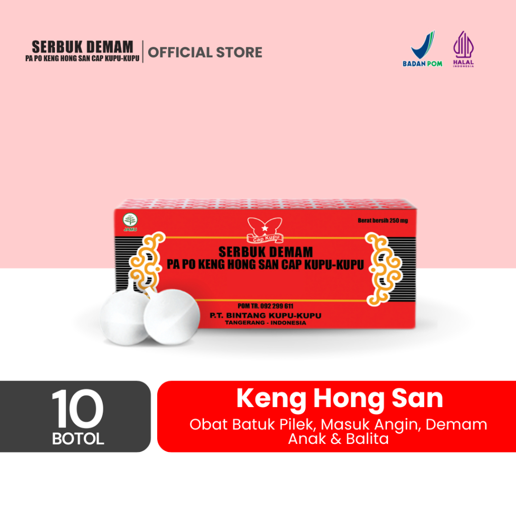 Jual Keng Hong San Serbuk - Obat Batuk Pilek Demam Bayi & Anak - 10 Pil | Shopee Indonesia