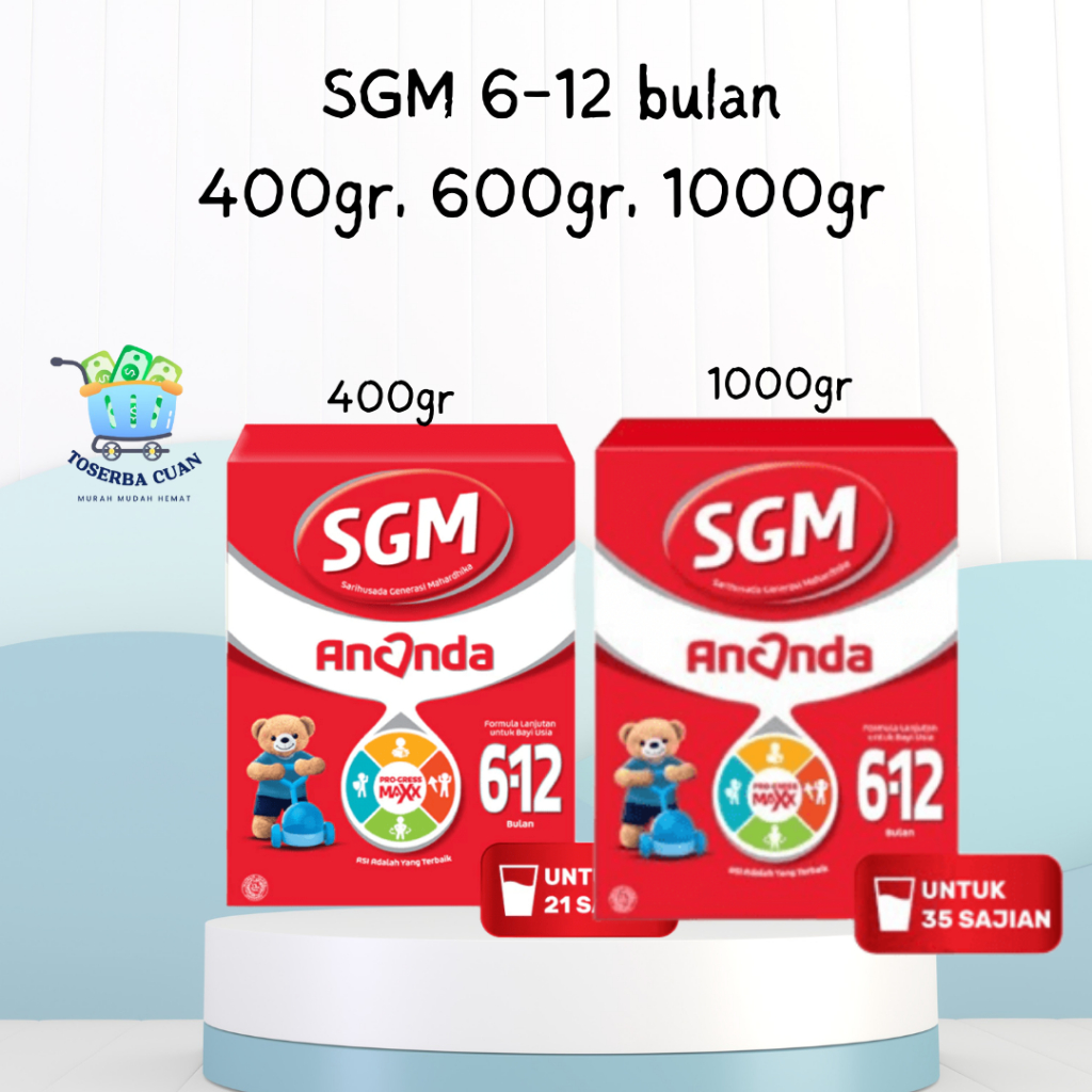 Jual SGM Ananda 2 (6-12 Bulan) Formula Bayi Bubuk 600 gr, 1000gr | Shopee Indonesia