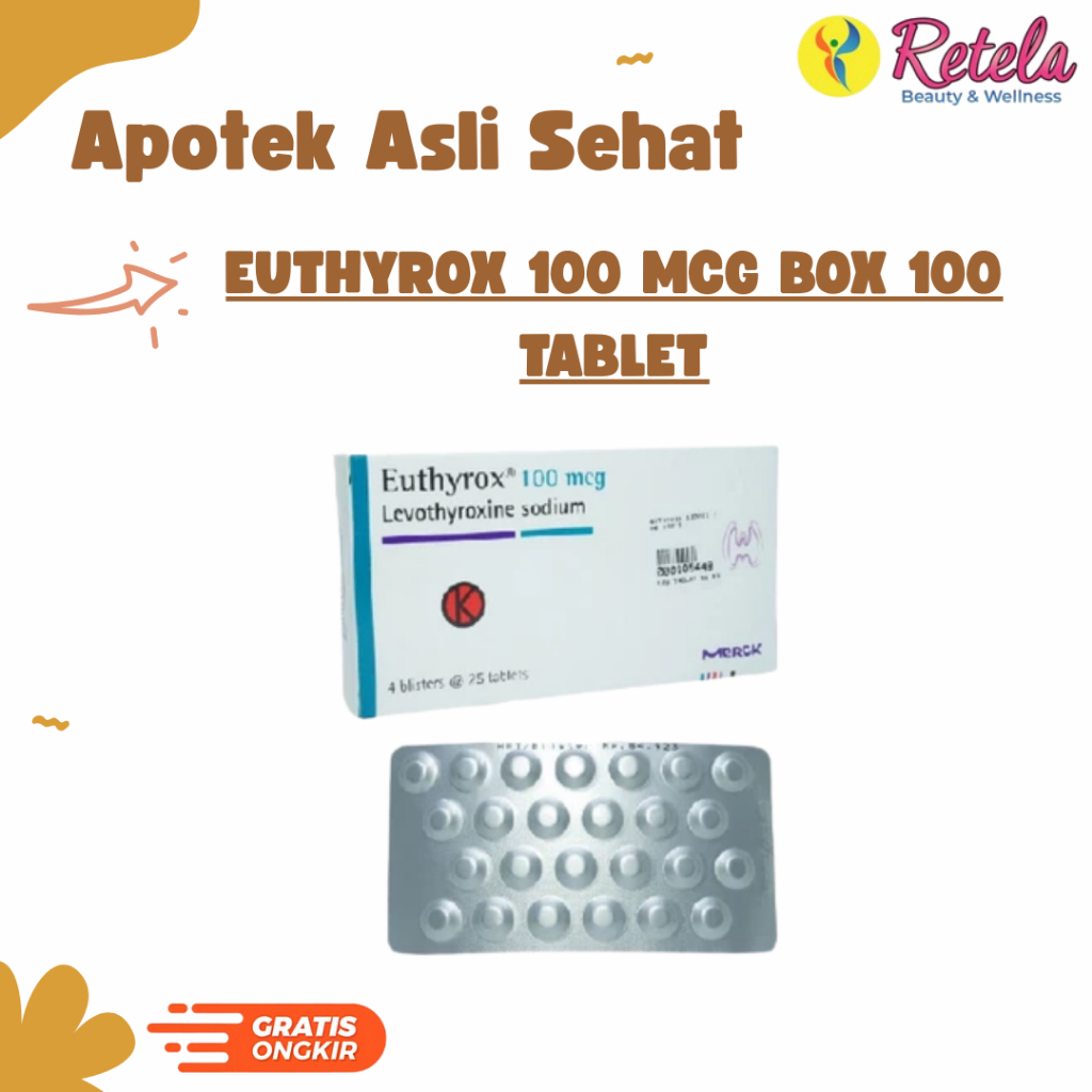 Jual EUTHYROX 100 MCG BOX 100 TABLET | Shopee Indonesia