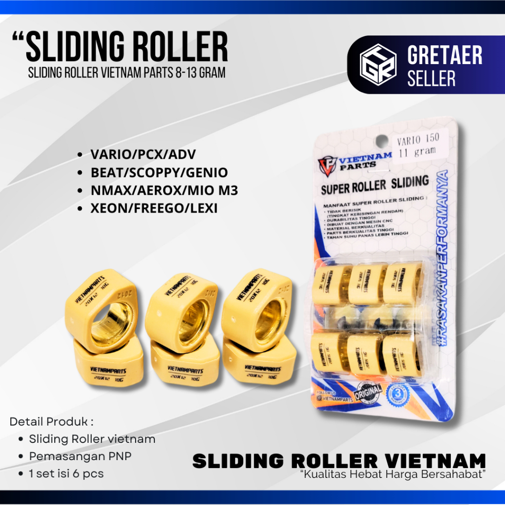 Jual Sliding Roller Beat Fi ESP Sliding Roller Beat K44 Vario110 Fi ...