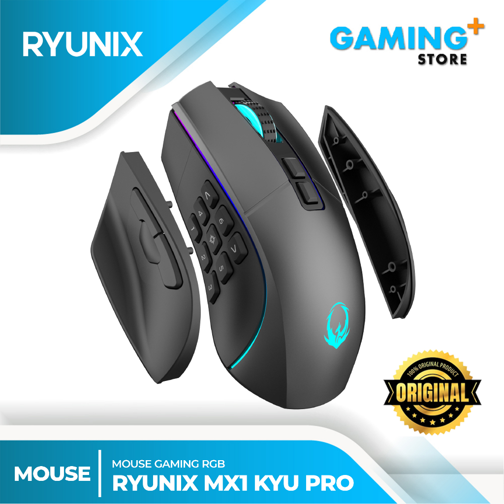 Jual Sades Ryunix Mouse Gaming Wireless Bluetooth MMO MOBA KYU Pro MX1 / MX-1 Tri Mode ...