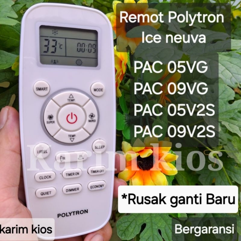 Jual Remote Remot Ac Polytron Smart Inverter Neuva Ice PAC05VG PAC09VG ...