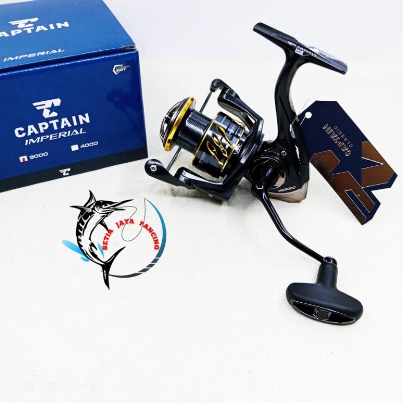 Jual REEL CAPTAIN IMPERIAL HG 1000-6000 SCREW POWER HANDLE | Shopee ...
