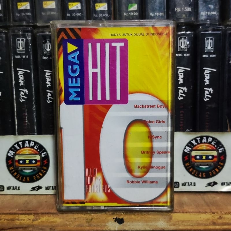 Jual Kaset Pita - Mega Hit 10 - Kompilasi Barat - Backstreet Boys - Spice Girls - N Sync ...