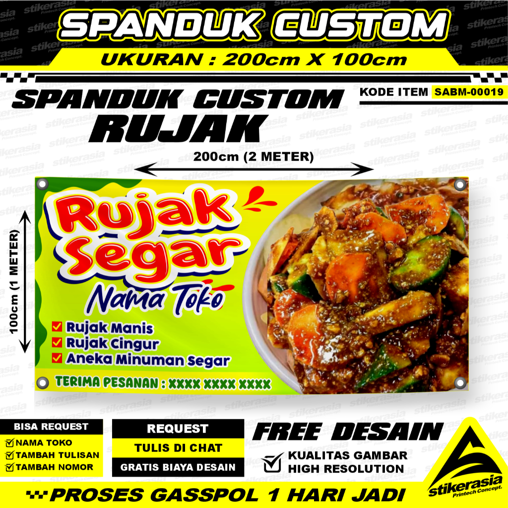 Jual CETAK BANNER SPANDUK JUALAN RUJAK CUSTOM XBANNER RUJAKPEDAS ...
