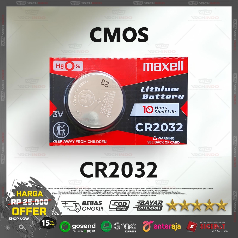 Jual Bateray / Battery / Batre / Batray / Baterai CMOS CR-2032 - CR2032 ...