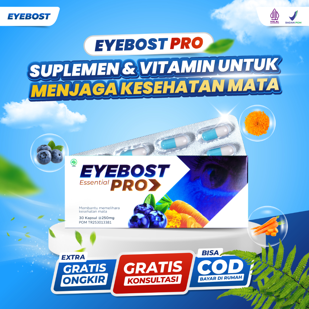 Jual Eyebost Pro Suplemen Mata Herbal Vitamin Mata Menjaga Kesehatan ...