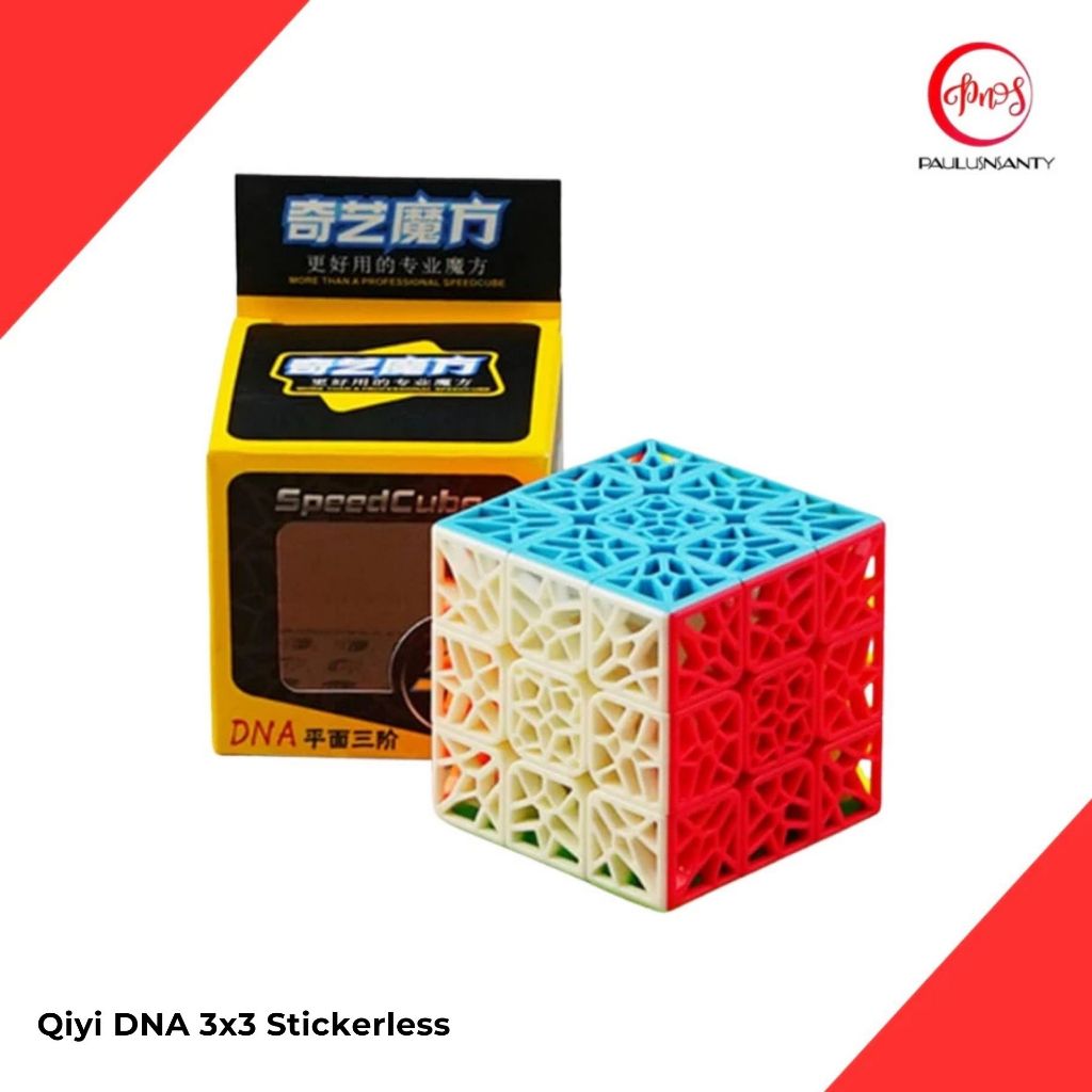 Jual Cube Puzzle 3x3 Qiyi DNA Cube 3x3 Stickerless ORIGINAL | Shopee ...