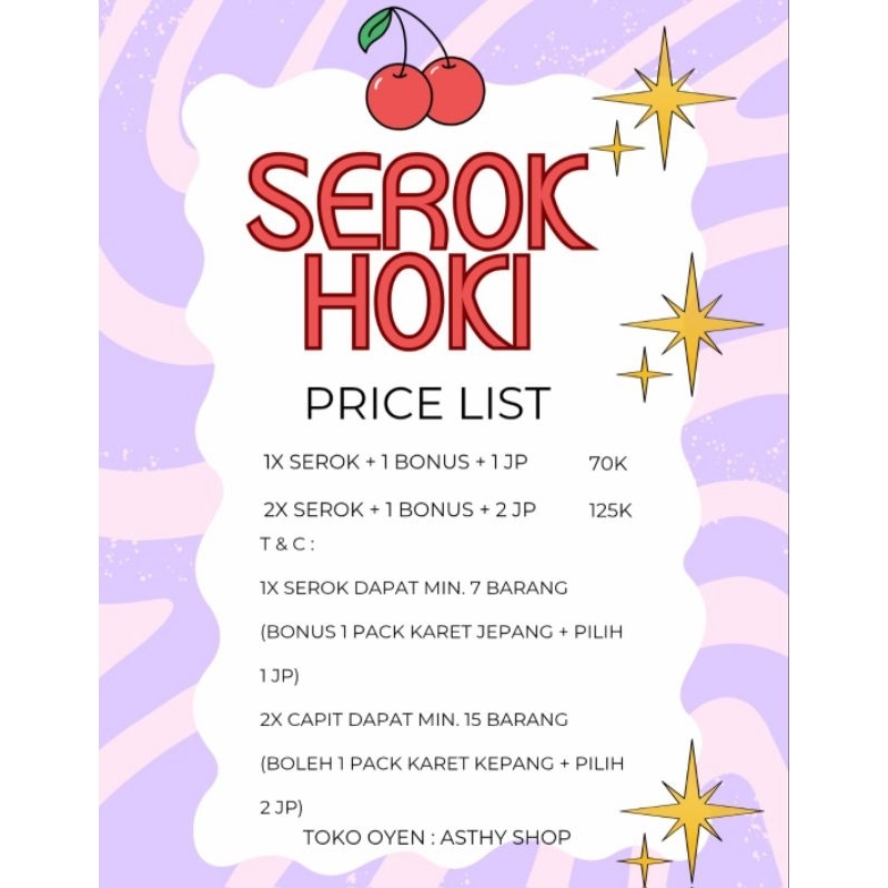 Jual SEROK HOKI (2X SEROK + 2JP) | Shopee Indonesia