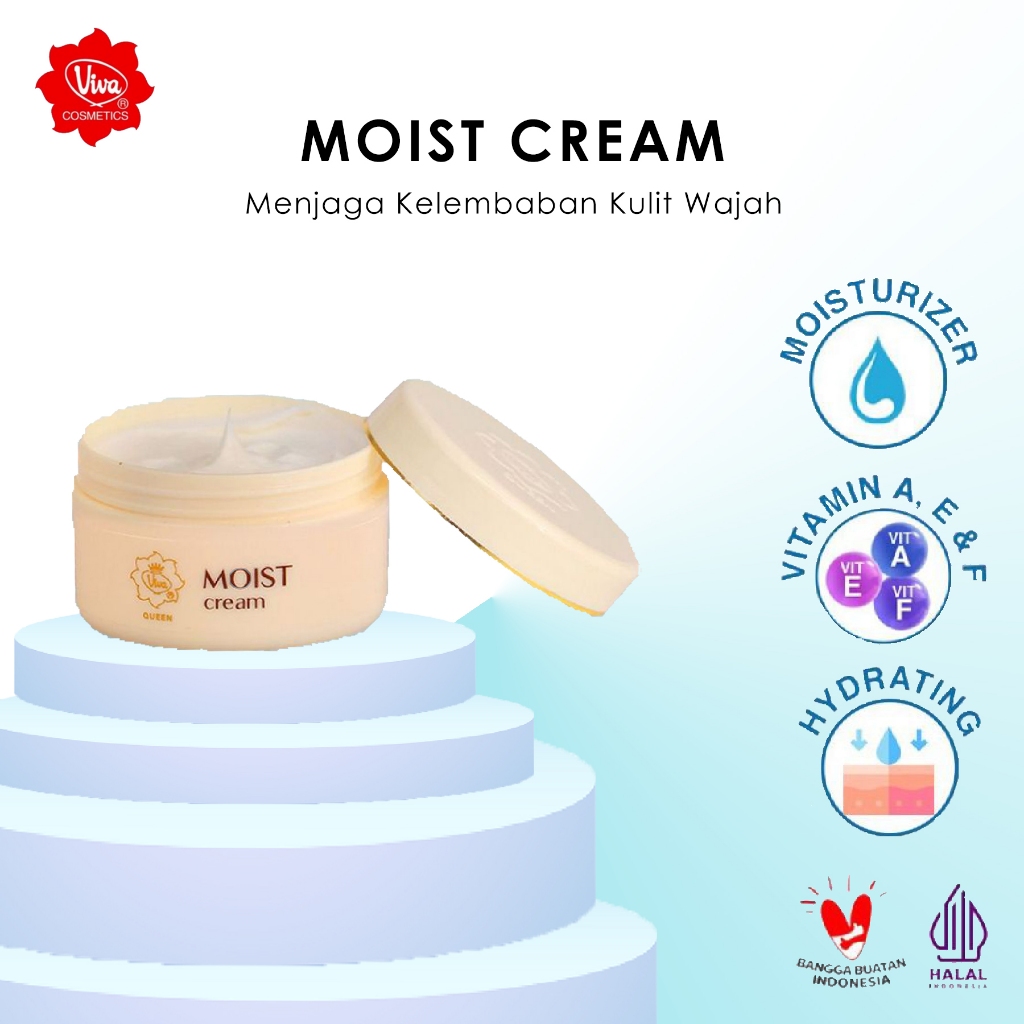 Jual Viva Queen Moist Cream 22 gr - Menjaga Kelembaban Kulit Wajah ...