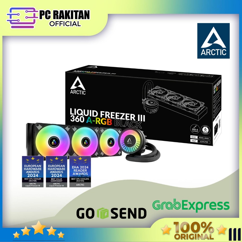 Jual ARCTIC CPU AIO COOLER LIQUID FREEZER III 360 ARGB (360MM RADIATOR ...