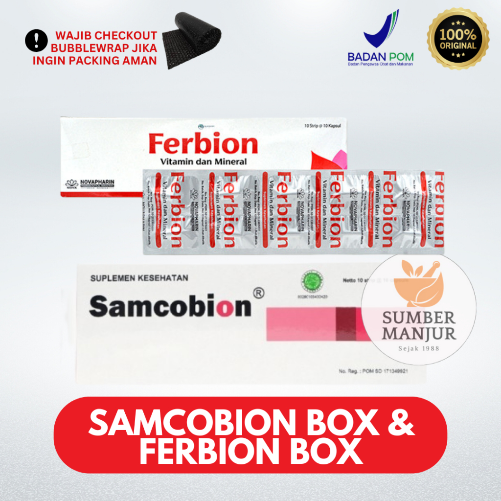 Jual SAMCOBION BOX / FERBION BOX ISI 100'S | Shopee Indonesia