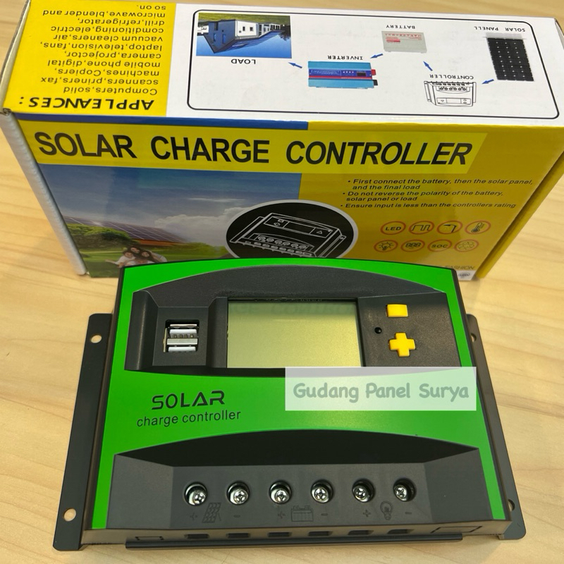 Jual Solar Charge Controller SCC PWM LCD Display 40A 50A 60A | Shopee Indonesia